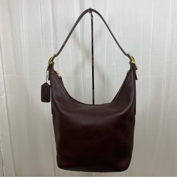 Coach | Bags | Coach Leather West Hobo Bucket Shoulder Bag Dark ...